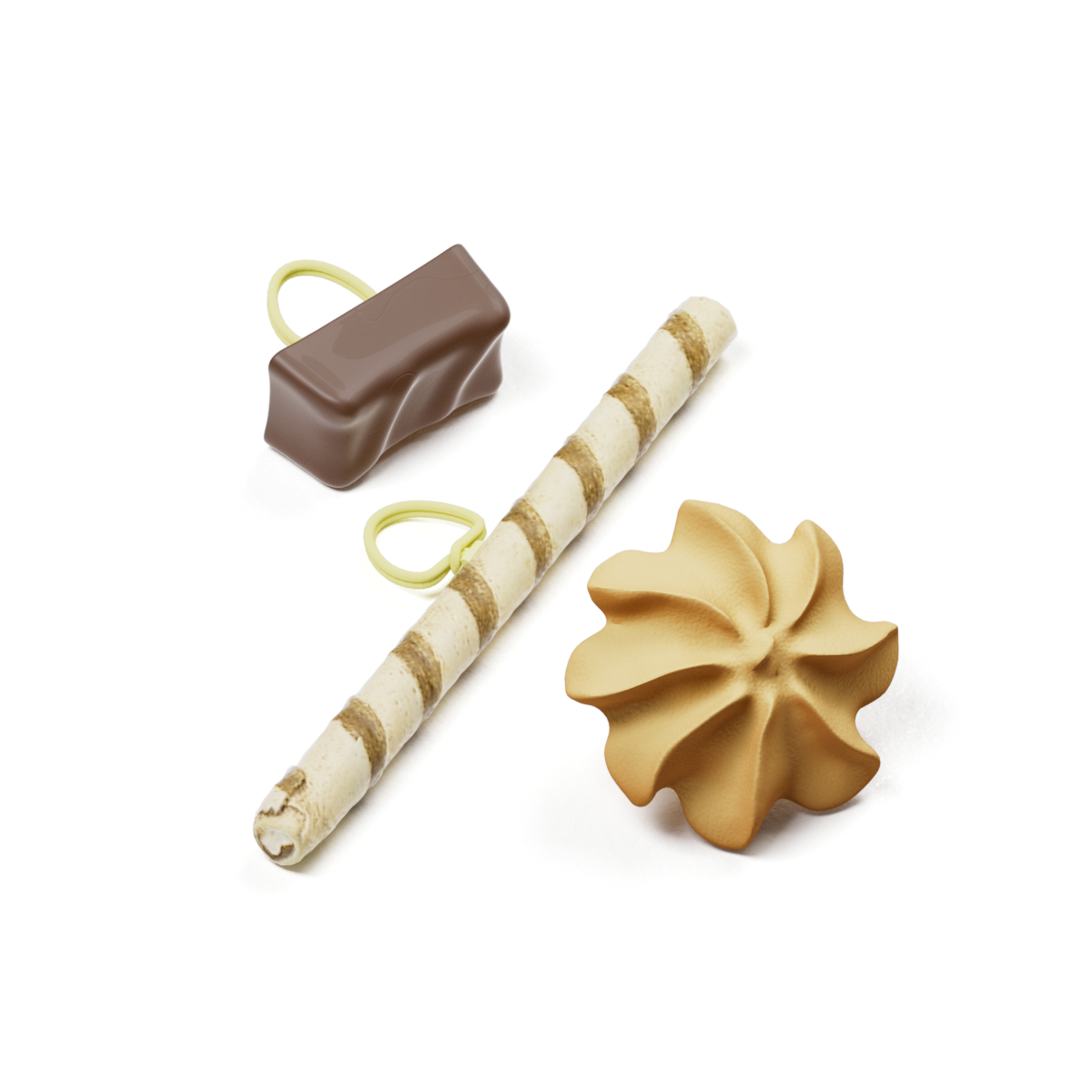 Galleta RolloDeOblea Chocolate Accesorios para Ice Cream Mule ...